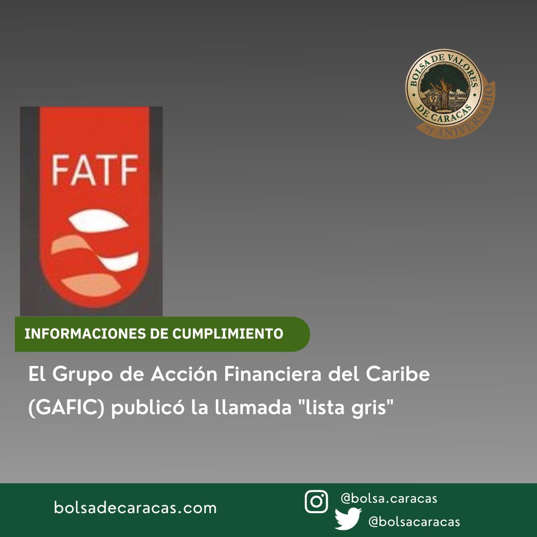 BVC » INFORMACIONES DE CUMPLIMIENTO: GAFI publicó la “lista gris”