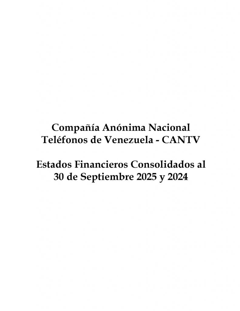 BVC » C.A. NACIONAL TELÉFONOS DE VENEZUELA (CANTV) INFORMACIÓN ...